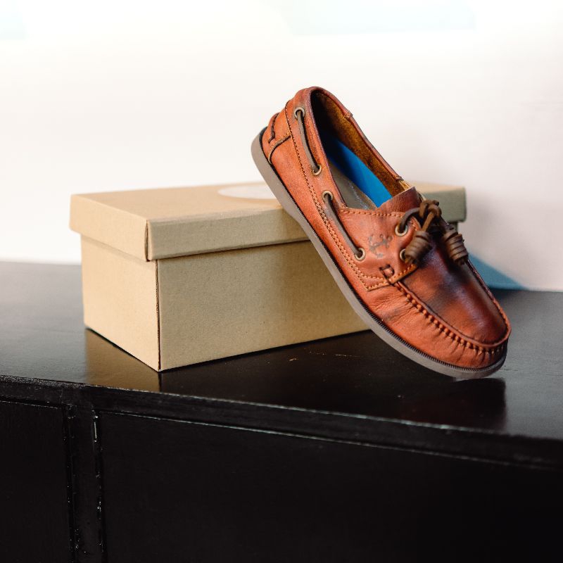 Ilakad Burnt Mahogany Boat Leather Shoes Men | Shopee Philippines