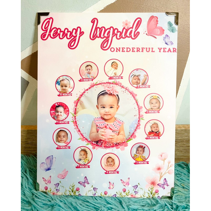 CUSTOMIZED A4 SIZE BABY BIRTH MILESTONE SINTRA BOARD WALL DECOR WITH ...