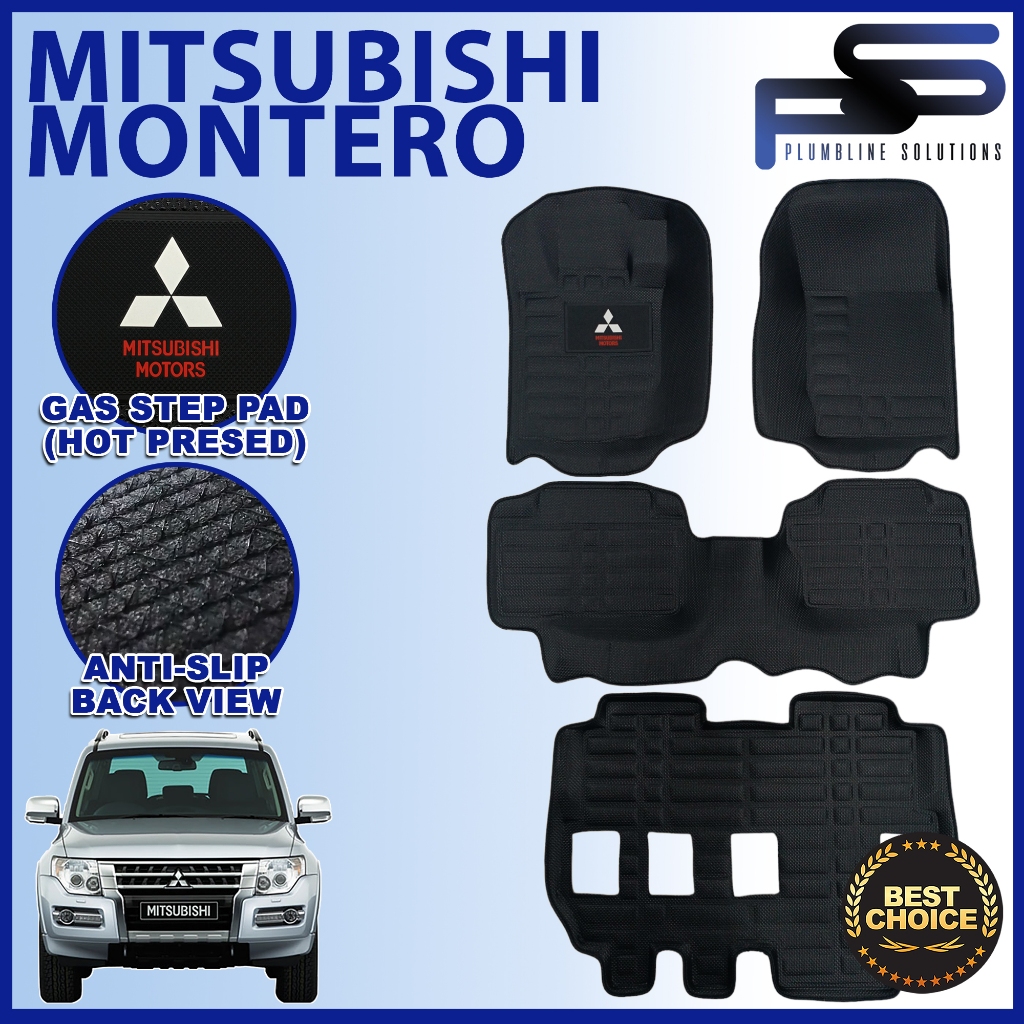 5D Diamond Black Surface Deep Dish Matting for Mitsubishi Montero 2016 ...