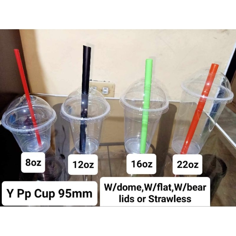50pcs 95mm Y-Cups/PP-Cups For Milktea,Shake,Frappe,Iced Coffee | Shopee ...