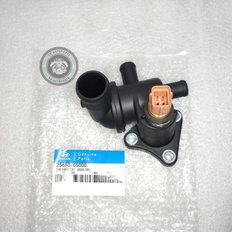 (25650-05000) Water Outlet Assy for Hyundai EON 2012-2019 W/Sensor ...