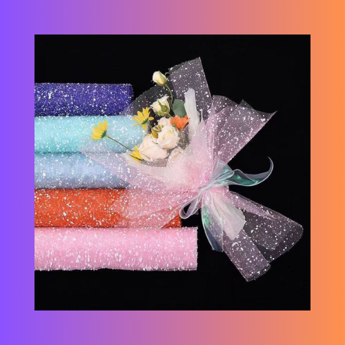 Snow Dot Gauze Bouquet Packaging , GIFT WRAPPING , DECORS , FLOWER ...