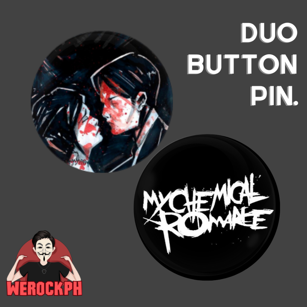 My Chemical Romance Duo Button Pin 32mm Rounded - Band / Artist Badge ...
