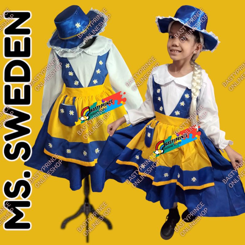 Ms.SWEDEN traditional costume for United Nations | Shopee Philippines