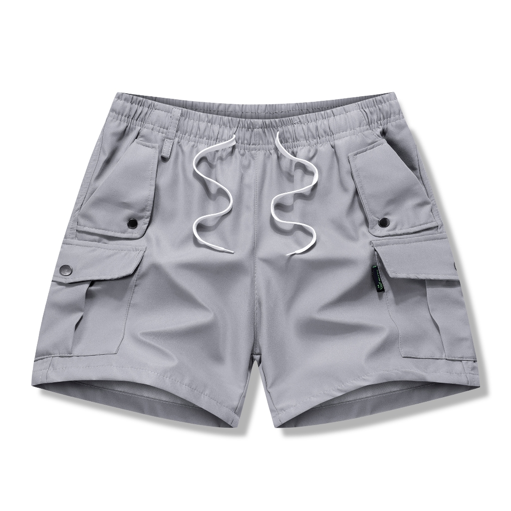 23069#Cargo shorts Sa itaas ng tuhod Elasticated waist Button pockets ...