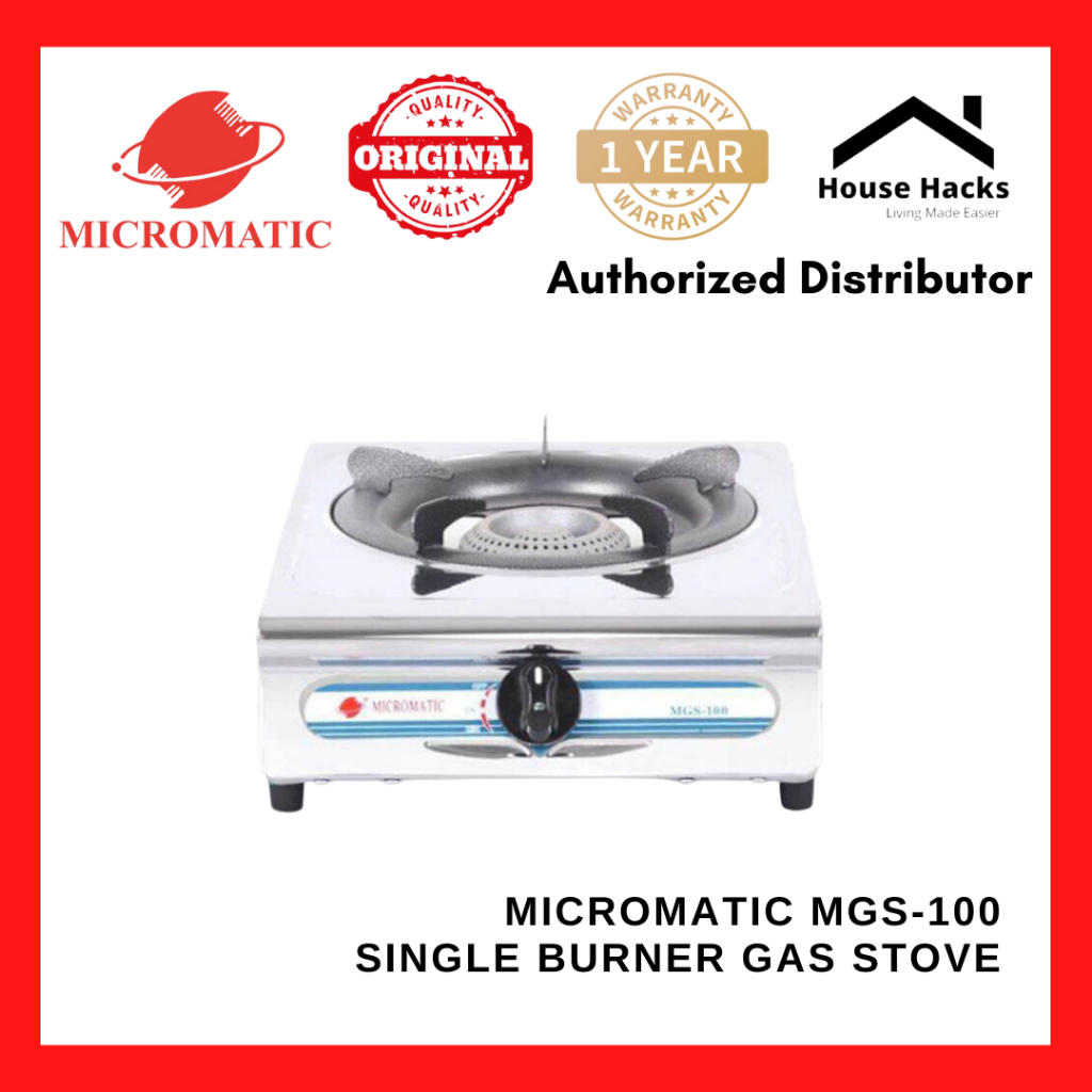 Micromatic MGS-100 Single Burner Gas Stove (House Hacks) | Shopee ...