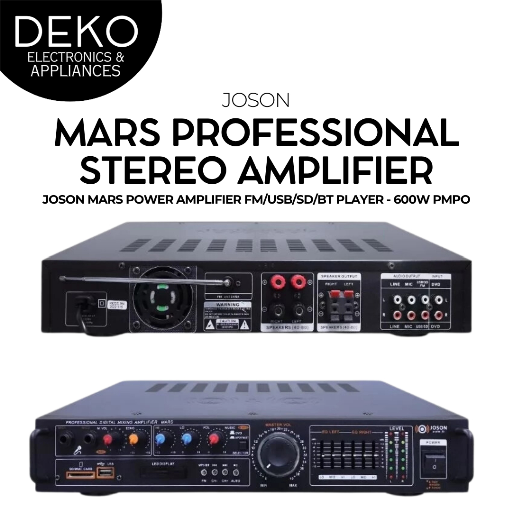 Joson MARS Professional Digital Mixing Amplifier With Graphic Equalizer ...