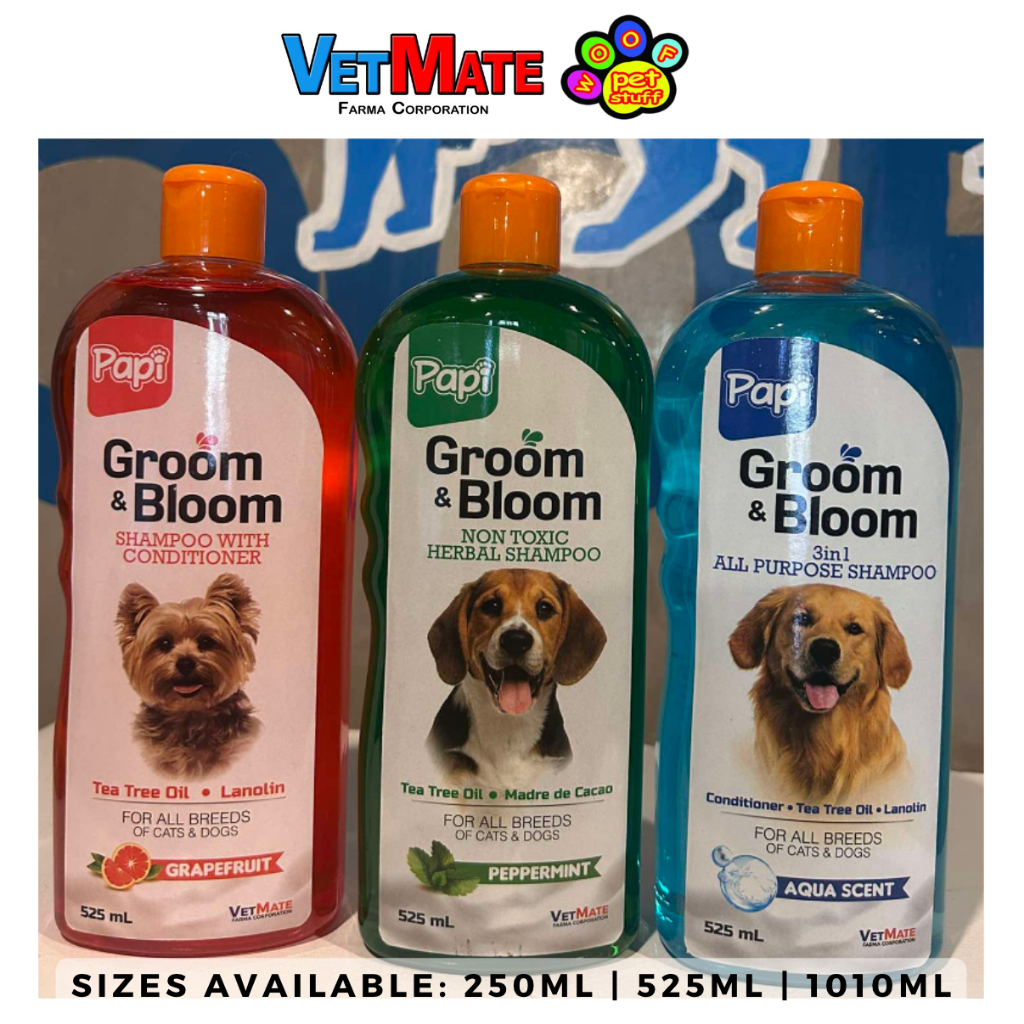 Papi Groom & Bloom Pet Shampoo for all breeds of Dogs & Cats | Shopee ...