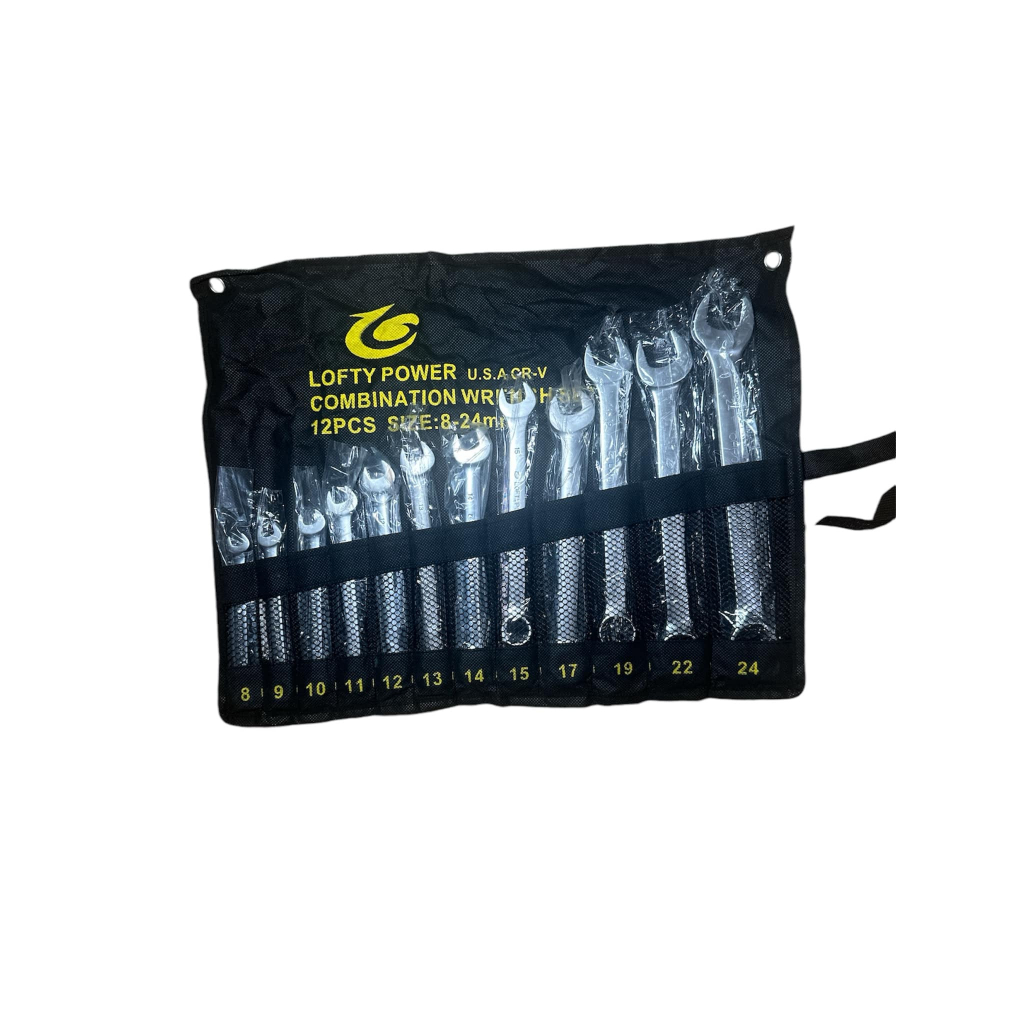 Lofty Power Professional 12-Piece Combination Wrench Set (8-24mm ...