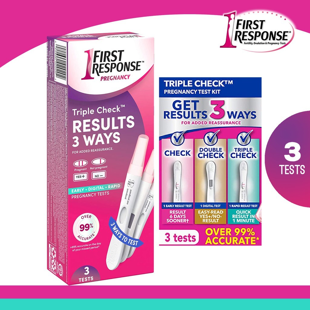 First Response Triple Check Pregnancy Test 3 Tests #1 Best-Selling ...
