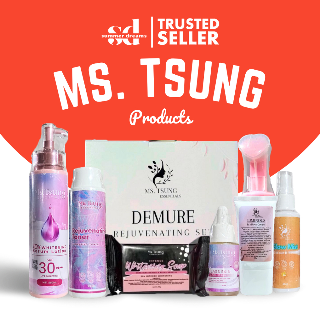 MS TSUNG ESSENTIALS Rejuvenating Set | Serum | Toner | Sunscreen | Lotion | Soap Ms Tsung ...