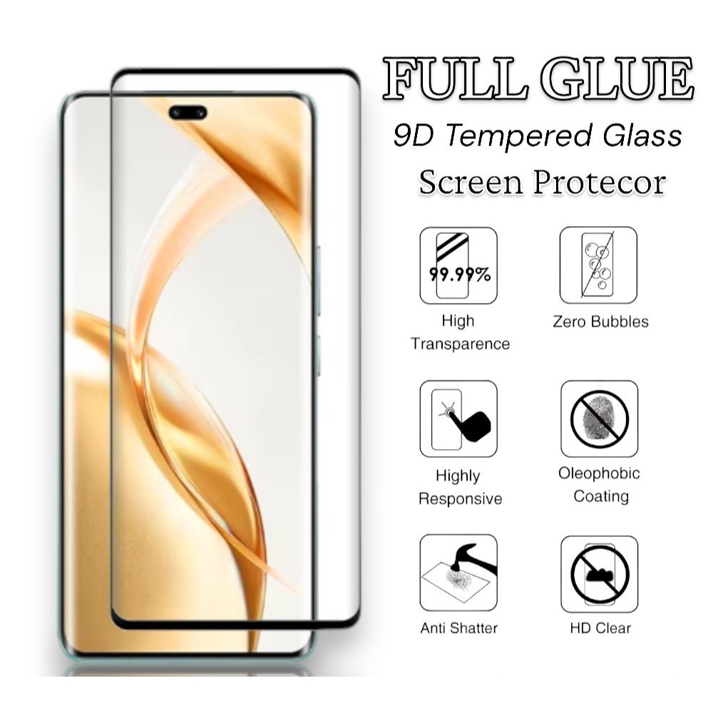 FULL GLUE TEMPERED GLASS HONOR X9A X9B 8 9 10 HONOR 200 MATE 30 40 50 PRO P30 P40 P50 X9C ...
