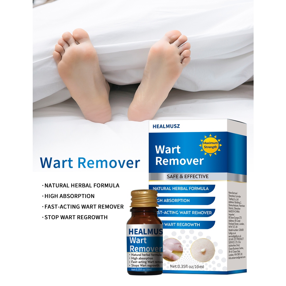 HEALMUSZ Wart Removal Liquid Original Treatment for Common Warts Flat ...