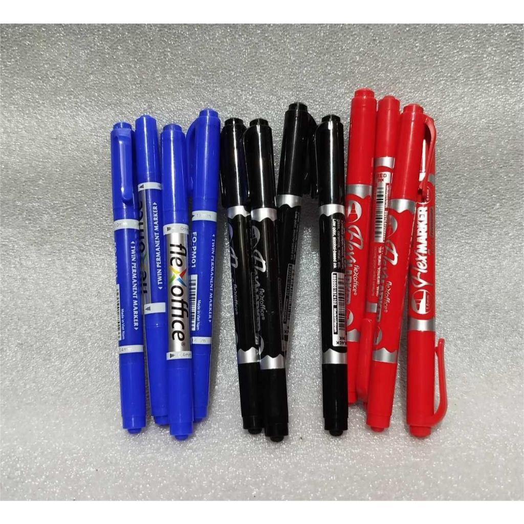 Twin Permanent Marker (FlexOffice) | Shopee Philippines