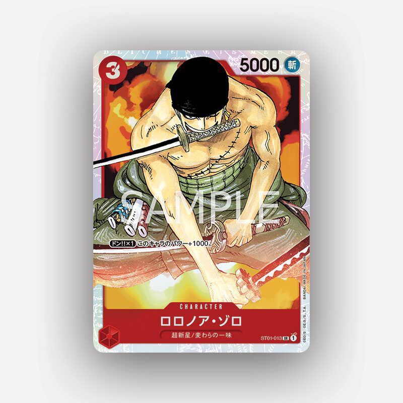 Authentic BANDAI Roronoa Zoro ST01-013 SR – One Piece Card Game ...