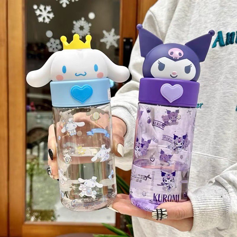 350ml Kuromi Water Bottle Tritan BPA Free Sanrio 3D Head Water Cup Kids Drinkware | Shopee ...
