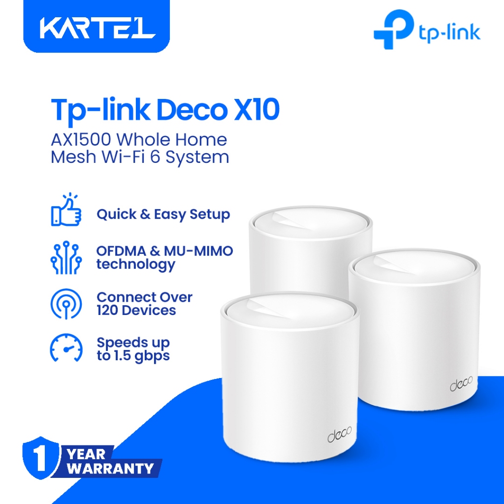 TP-Link Deco X10 AX1500 Dual-Band | MU-MIMO | Whole Home Mesh | Wi-Fi 6 ...