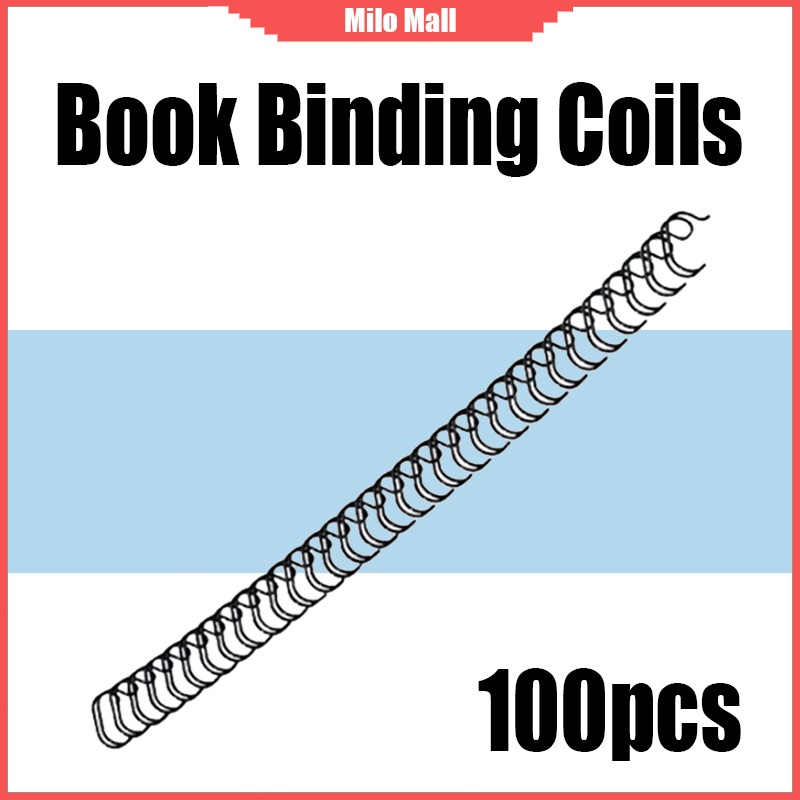 100PCS Binding Coil Double Ring Binding For Double Loop Wire A4 Size ...
