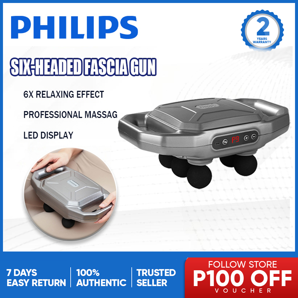 Philips 6-head massager electric fascia gun lumbar and back muscle ...