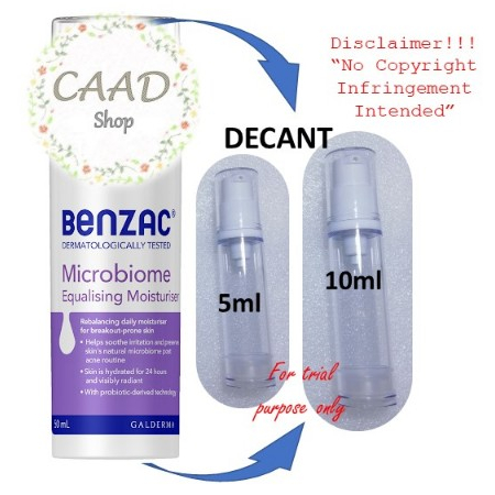 Benzac Microbiome Equaliser Daily Moisturizer 5mL | 10mL | Shopee ...