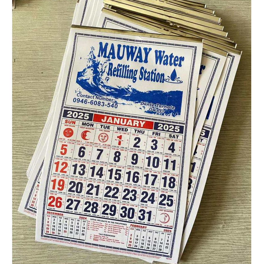 MESSAGE MUNA | 2025 Customized Commercial Calendar| 8.5x13 inches ...