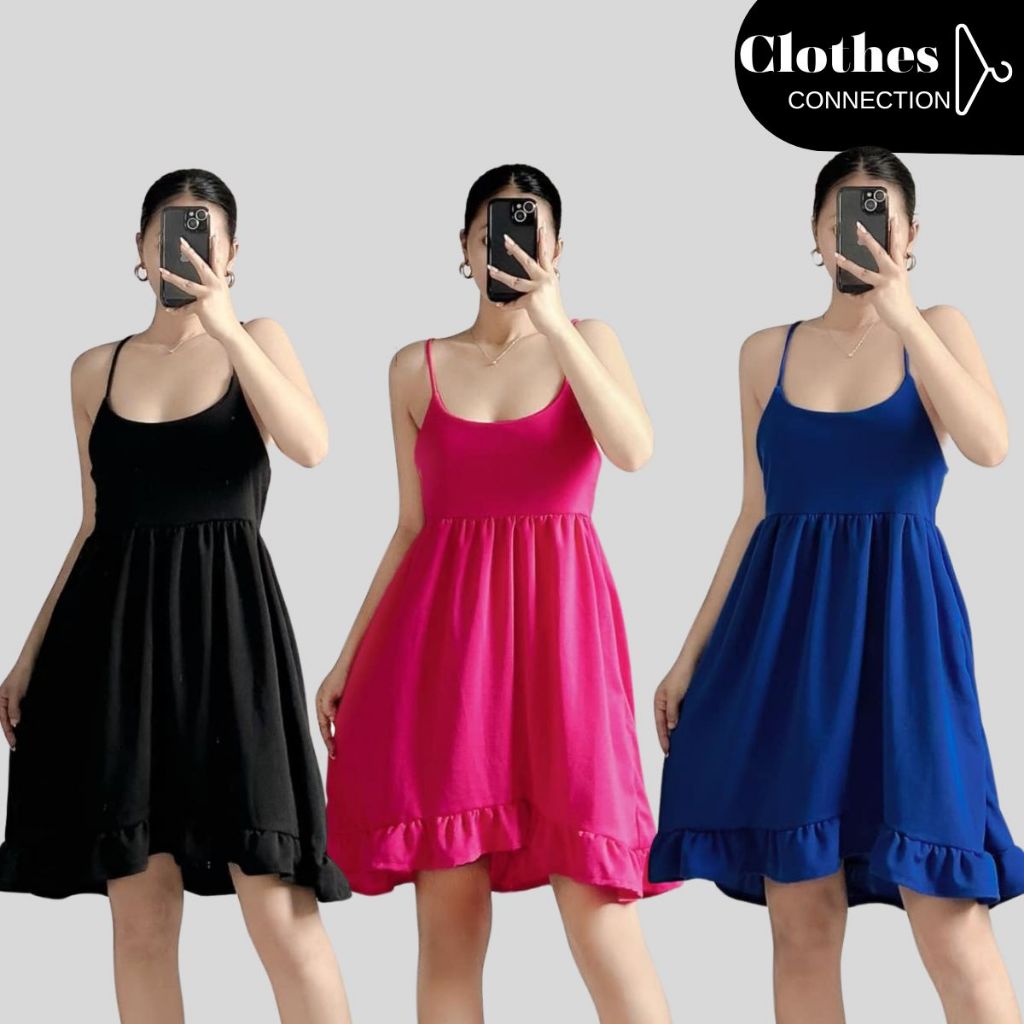 Dress for Woman Casual and Formal Occasions Plain Korean Style Fyang ...