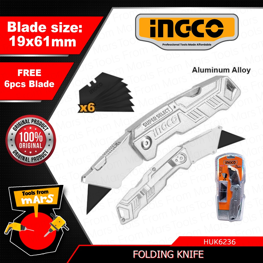 INGCO Folding Cutters Cutting Blade with 6pcs Blade HUK6236 general ...