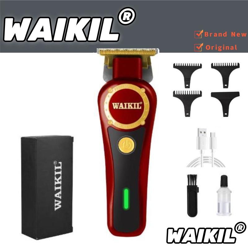 WAIKIL Hairclipper Trimmer Professional Barber Salon Haircut Highpower Cordless Rechargeable For ...
