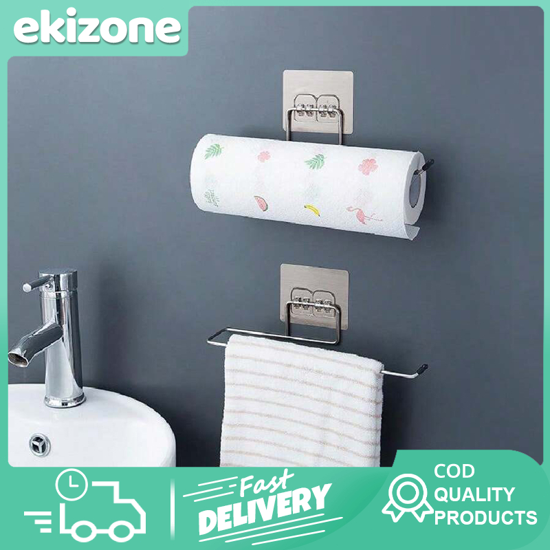 Kitchen Paper Towel Rack Towel Rod Hand Towel Dispenser Towel Holder ...