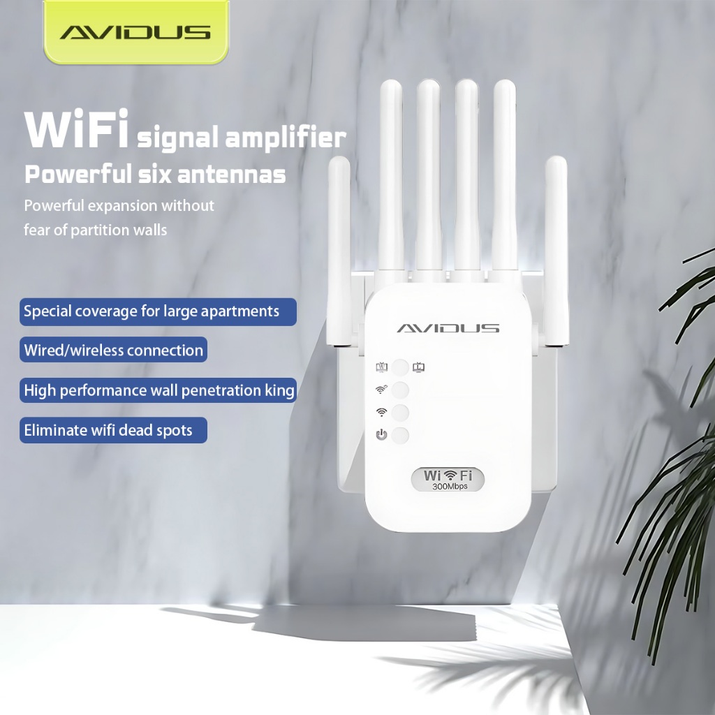 ODSCN AVIDUS 6 Antenna Wifi Signal Wireless Amplifier Enhances Network Reception Through Walls ...