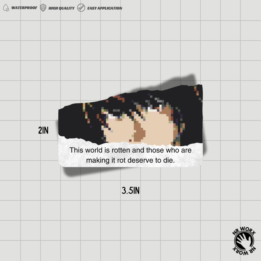 Anime Quotes Light Yagami Deathnote Laminated Vinyl Sticker NR Worx ...