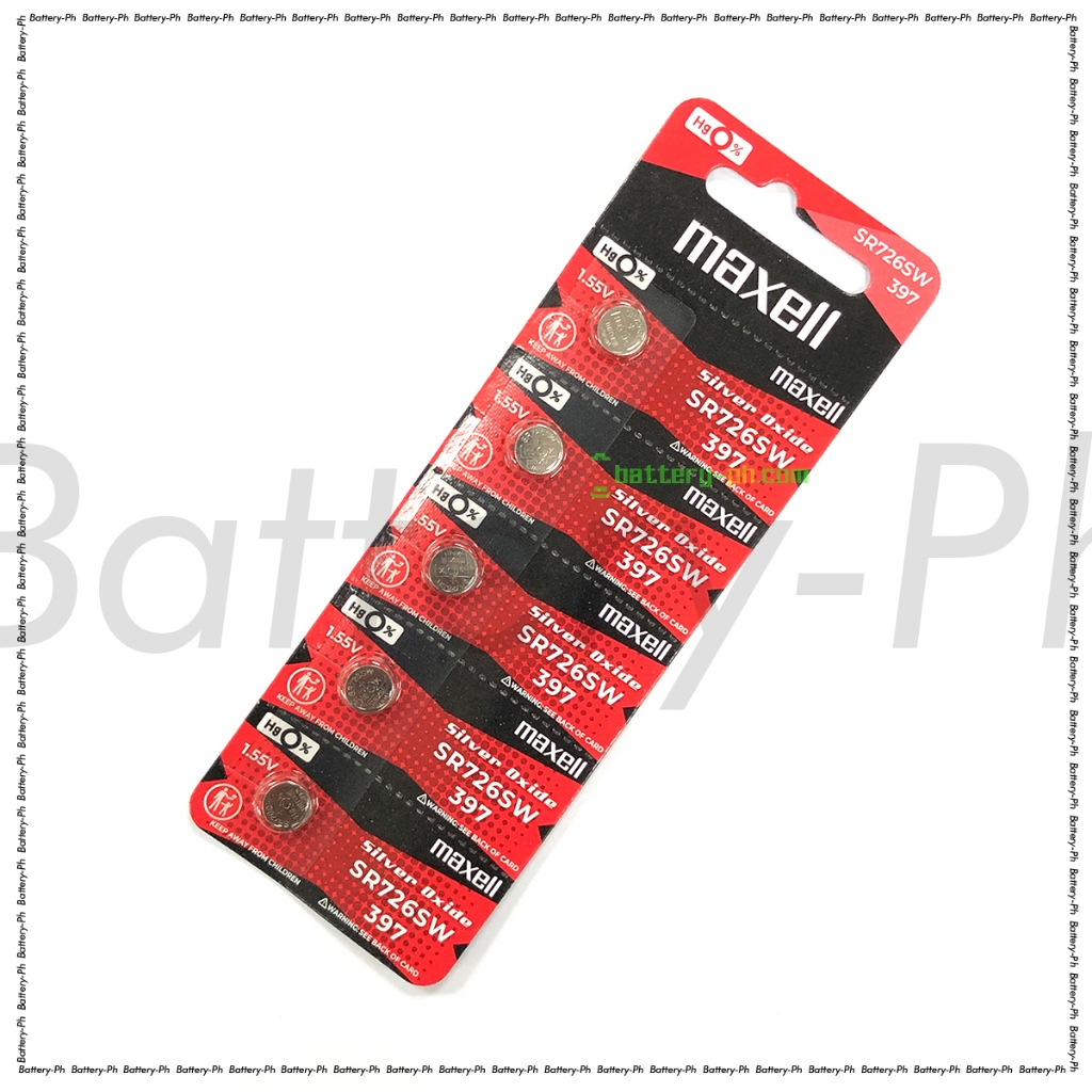 ORIGINAL Maxell SR726SW / 397 Battery Pack of 5pcs / Pad (battery_ph ...