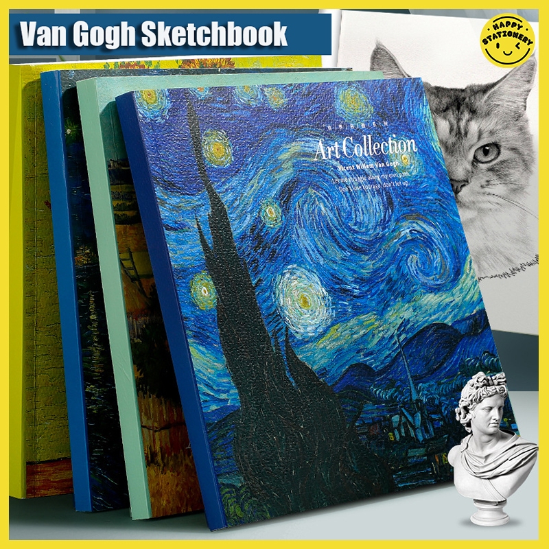 20K Thickened Van Gogh Sketchbook 80 sheets Art Painting Supplies Oil ...