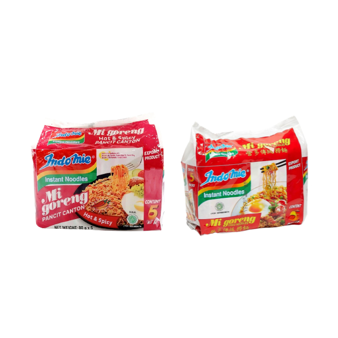 Indomie Mi Goreng Pedas Instant Noodles Orignal 5 x 80g & Hot and Spicy ...