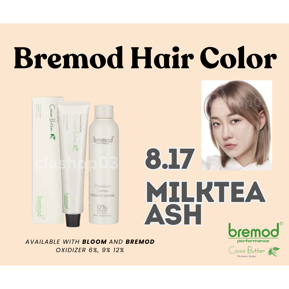 Beauty Salon Bremod 8.17 Milktea Ash Hair Color only or with Oxidizer ...