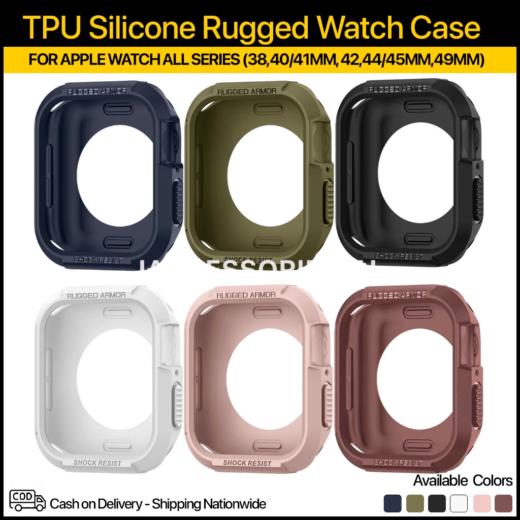 Silicone TPU Watch Case for Watch Series 1 2 3 4 5 6 7 8 9 SE Ultra 38 ...