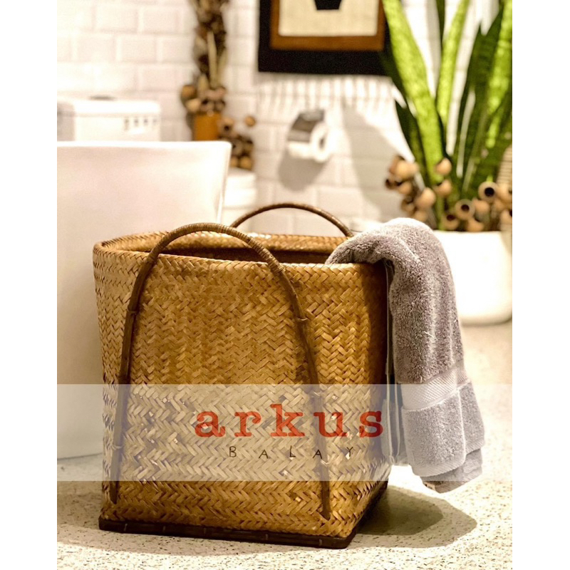 Handwoven oversized bamboo storage basket | Shopee Philippines