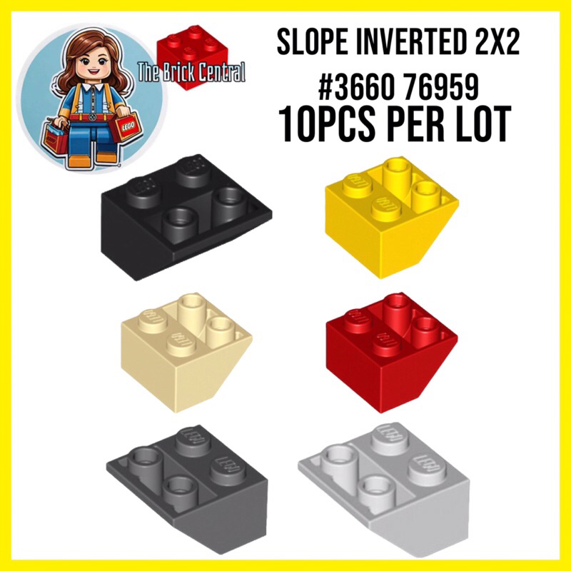 LEGO Slope Inverted 2x2 10PCS 3660 76959 / lego slope inverted 2x2 ...
