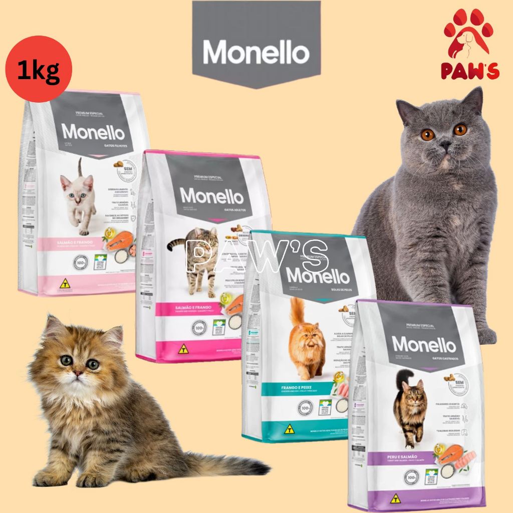 1kg Monello Cat Premium Dry Food Adult and All Natural ORIGINAL ...