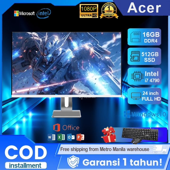 Acer All In One PC Desktop Computer Set Core i5/i7 16G RAM 512G SSD ...