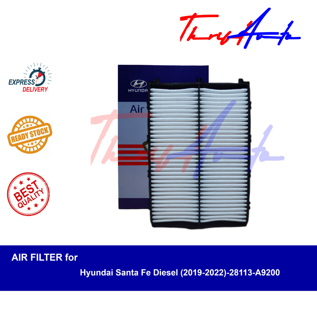 Air Filter for Hyundai Santa Fe Diesel (2019 - 2022) - 28113-A9200 ...