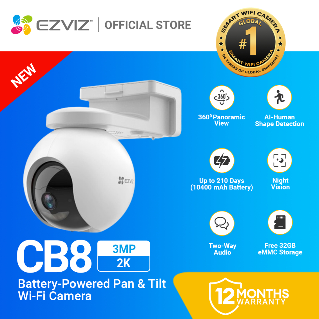 EZVIZ CB8 3MP Outdoor waterproof CCTV Camera connect to cellphone ...
