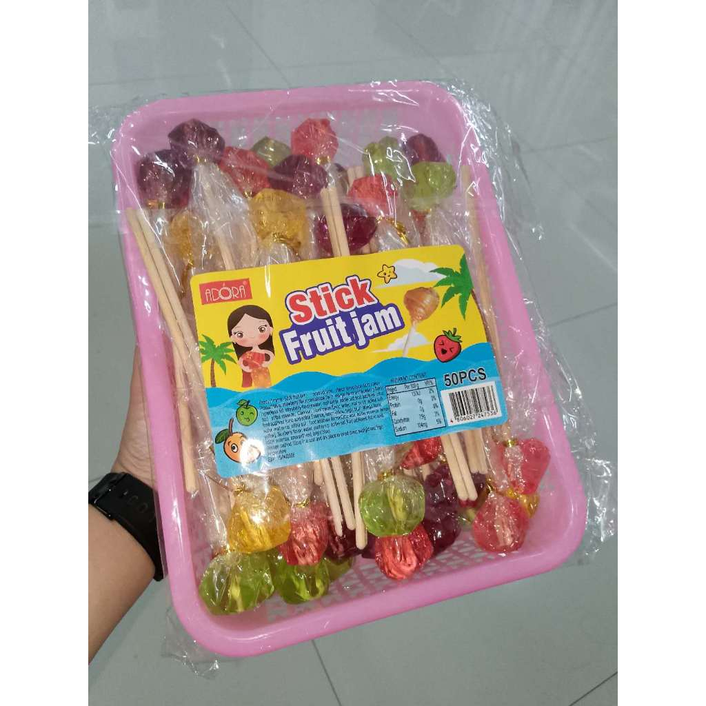 Stick Fruit Jam Candy Lollipop 50pcs SUGAR_CRASH | Shopee Philippines