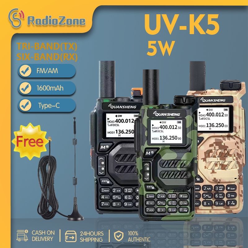 Quansheng UVK5 Walkie Talkie Dual Band 999CH Long Range AM/FM am Radio ...