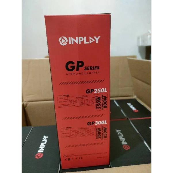 Inplay GP250L 800w psu with 6pin flat black long cables | Shopee ...