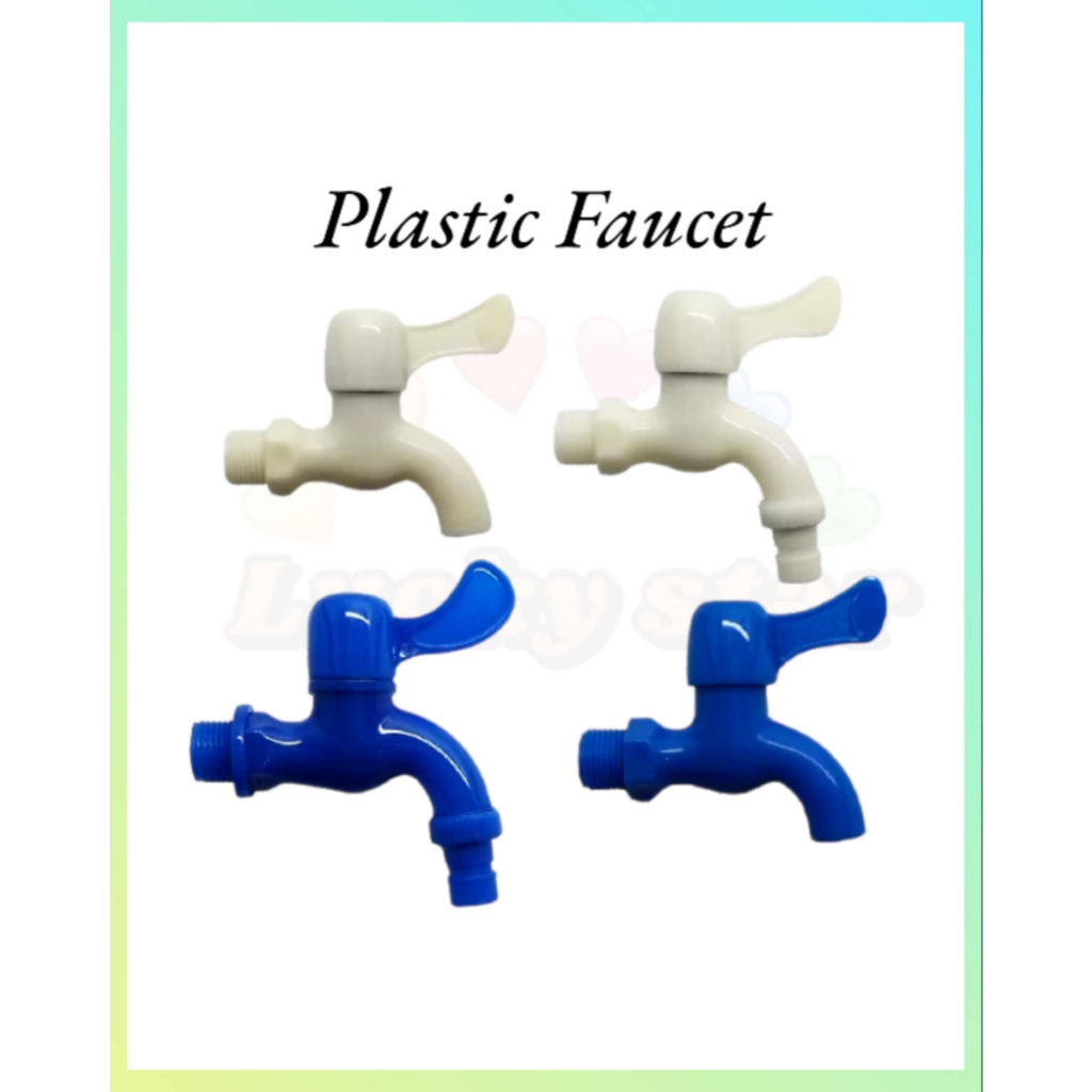 PVC Faucet Plastic Water Faucet Outdoor Kitchen Good Quality | Shopee ...