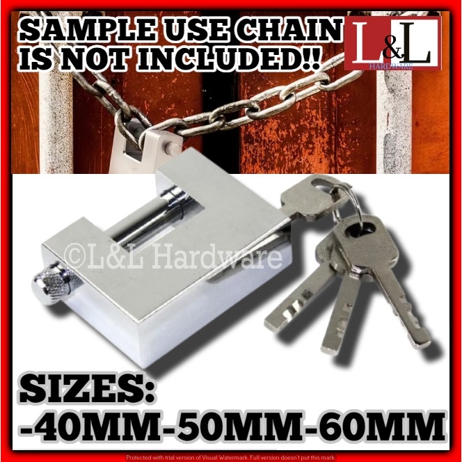 2006 1PCS Rectangular Padlock Horizontally Unlocked, with 3 Keys ...