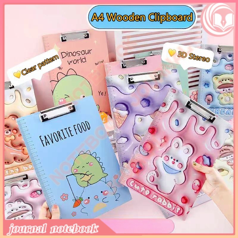 3D Kid Cartoon File Clip A4 Clipboard Document Folder School Stationery ...