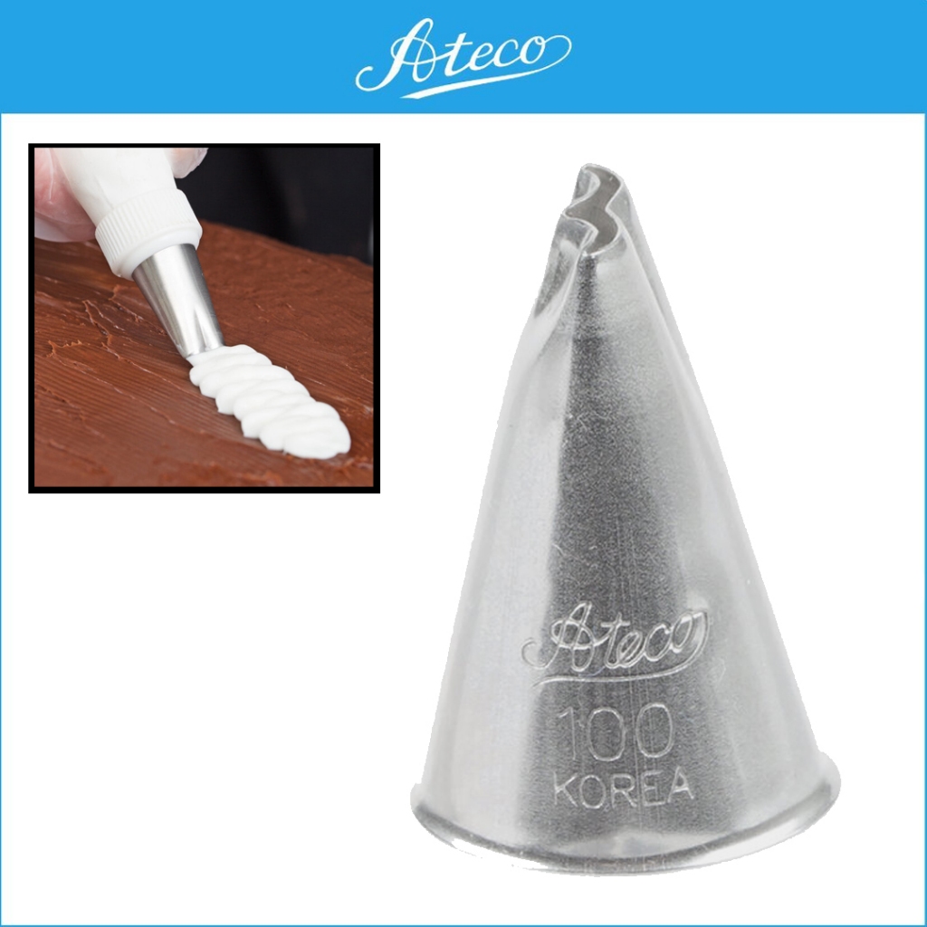 Ateco 100 Ruffle Piping Tip Stainless Steel Icing Tip ( Set of 2 ...