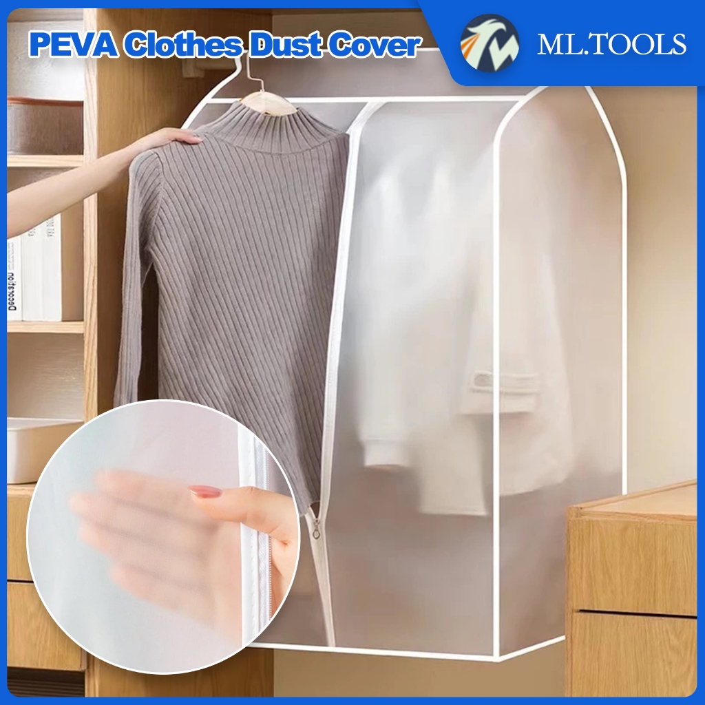 Wardrobe Clothes Dust Cover Storage PEVA Clothes Dustproof Rack Garment ...